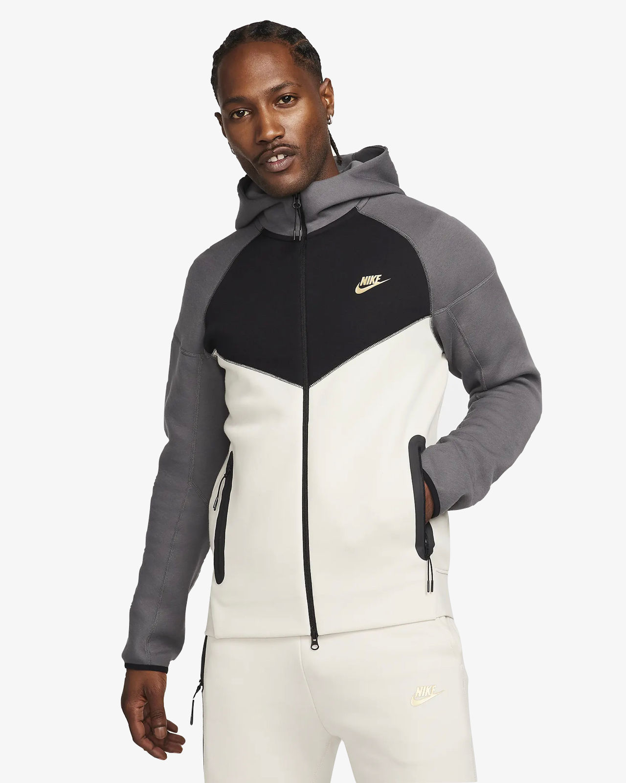 Nike Sportswear Tech Fleece Light Orewood Brown Iron Grey Black